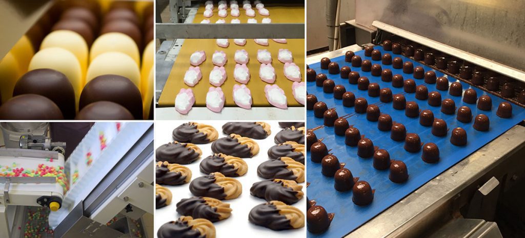 Bandas transportadoras antiadherentes para chocolate | Esbelt